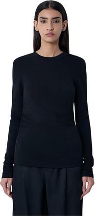Our Legacy Femme, Tops, Noir, Taille: 38 FR Haut Slim en mélange de laine