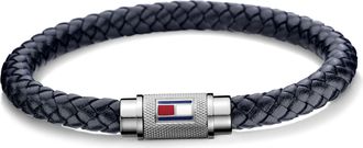 Tommy Hilfiger Jewelry Geflochtenes Lederarmband f&uuml;r Herren Marineblaue Farbe - 2701000