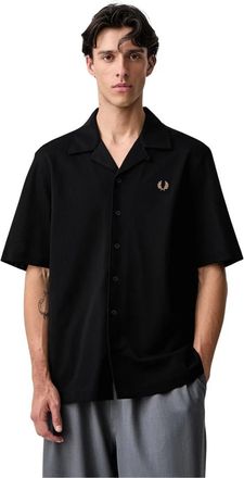 Fred Perry Chemise d&eacute;contract&eacute;e en coton - Homme - Chemises - Noir - Taille: XL