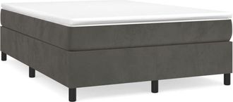 vidaXL Bettgestell ohne Matratze Dunkelgrau 140x190 cm Samt Vidaxl