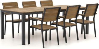 Bellagio la vita attrattiva Bellagio Fidenza 220 cm Gartenm&ouml;bel-Set 7-teilig stapelbar