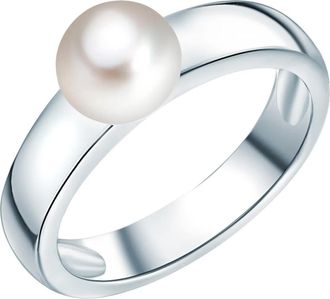 Valero Pearls Ring - Sterling Silber Perlen-Ring S&uuml;&szlig;wasser-Zuchtperle - Gr. 50 - in Silber - f&uuml;r Damen