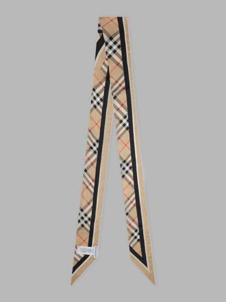 Burberry Check Silk Scarf - Beige