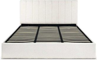 Paris Prix Lit Coffre Design Bouclette Songa 180x200cm Beige