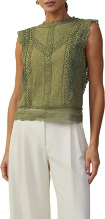 s.Oliver Ärmellose Bluse aus Spitze