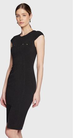 Elisabetta Franchi Coctailkleid AB-361-31E2-V390 Schwarz Slim Fit