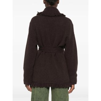 Alanui Fringe-Trimmed Cashmere Blend Cardigan - Brown