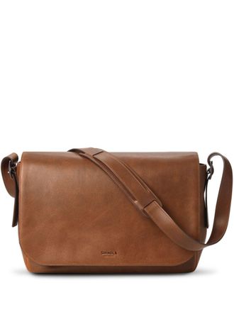 Shinola sacoche Runwell en cuir - Marron