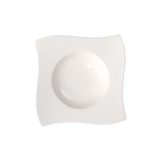 Villeroy & Boch Villeroy und Boch NewWave Suppenteller, Premium Porzellan, Weiß