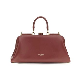 Dolce & Gabbana Sacoche m&eacute;decin en cuir de veau - Femme - Sacs - Rouge - Taille: ONE Size