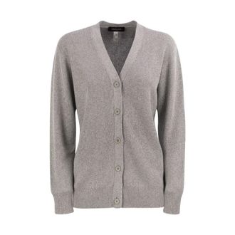 Fabiana Filippi Femme, Pulls, Gris, Taille: 36 FR Cardigan &agrave; C&ocirc;tes Anglaises