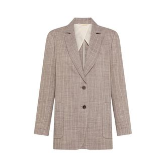 Seventy Blazer gessato in Leinenmischung - - Jackets - Damen - Grau - 2XS