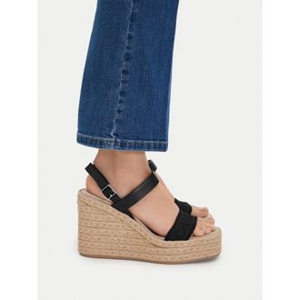 Calvin Klein Espadrilles Calvin Klein Wedge Espad 70 Webbing Lth HW0HW02901 Schwarz