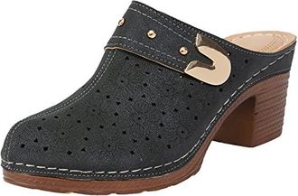 Generic Femmes Escarpins Femme Classique Chaussures habillées Talons Hauts Style Victorien Antidérapante Slingback Cuir Souple Mariage Soirée Club