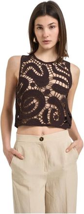 Pinko Pinko, Femme, Tops, Brun, Taille: 40 FR Eruzione Top