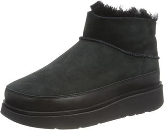 FitFlop Femme Gen-FF Ultra-Mini Double-Faced Shearling Boots Bottine, All Black, 45 EU
