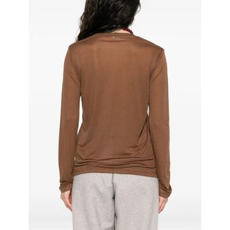 BASERANGE Long Sweater - Brown