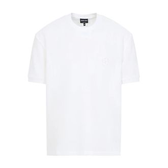 Giorgio Armani Homme, Tops, Blanc, Taille: XL T-shirt technique gaufr&eacute;