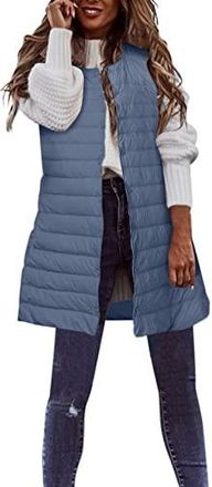 Generic Vestes dhiver longues pour femmes 2026 manteau fin et l&eacute;ger en duvet d&eacute;contract&eacute; mince et matelass&eacute; veste dext&eacute;rieur avec poches, a, M