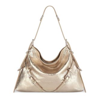 Givenchy Voyou Medium Metallic Leder Schultertasche - - Bags - Damen - Gelb - ONE SIZE