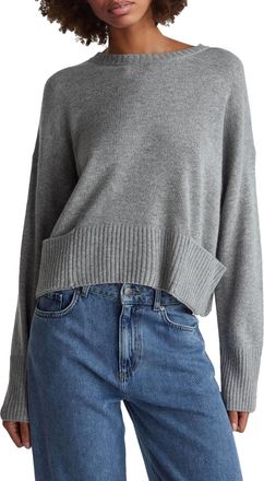 Benetton Damen Maglia G/C M/L 126wd10e4 Pullover, grau, XS