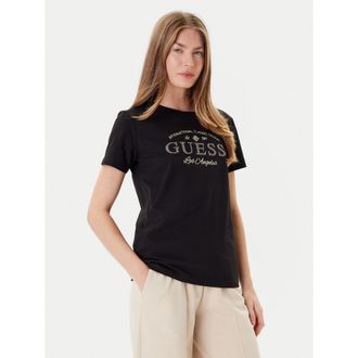 Guess T-Shirt V5YI13 J1314 Schwarz Regular Fit
