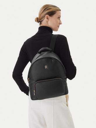 Tommy Hilfiger Rucksack Tommy Hilfiger Popette Soft Dome AW0AW17652 Schwarz