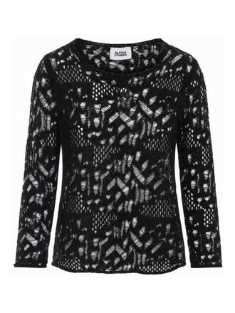 Alpha Studio Pull Col Rond - Noir