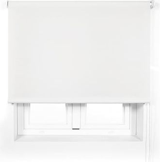 Blindecor Transparentes Premium-Rollo nach Maß | Weiß gebrochen | Rollo 150 x 240 cm (Breite x Höhe), Stoffgröße 147 x 235 cm, lichtdurchlässig, 38 mm Rohr, wid