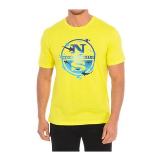North Sails Homme, Tops, Jaune, Taille: L T-shirt à manches courtes avec finition côtelée