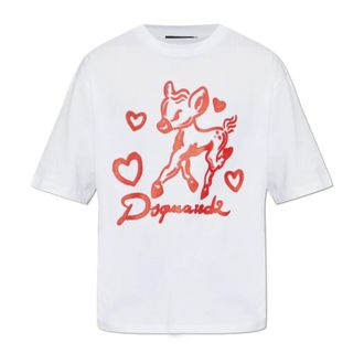 Dsquared2 Logo T-Shirt - - Tops - Herren - Wei&szlig; - S