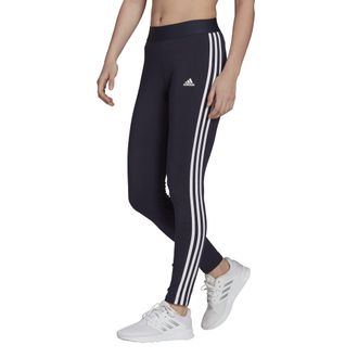 adidas Damen Athletics Essentials 3-Streifen Strumpfhose, Legend Ink/White, Gr&ouml;&szlig;e S