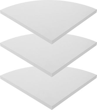 DOITOOL 3 Stück Teiliges Weißes Eckregal aus Rustikalem Dreieckige Wandregale für Küche Bad und Schlafzimmer Platzsparende Elegante Aufbewahrung und Dekoratio