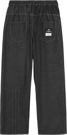 Yohji Yamamoto Twill Loose-Fit Jeans - Black
