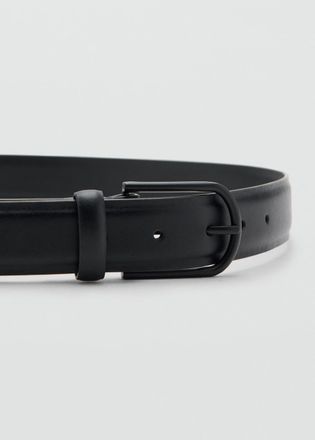 Mango G&uuml;rtel aus Nappaleder schwarz - Herren - 100 - MANGO MAN