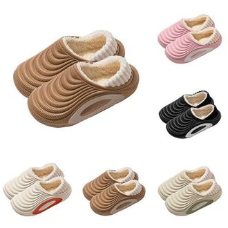 Generic Pantoufles dhiver antid&eacute;rapantes &agrave; dos ferm&eacute; avec doublure en peluche, chaudes et confortables en mousse &agrave; m&eacute;moire de forme pour int&eacute;rieur et ext&eacute;rieu