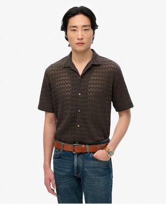 Superdry Chemise &agrave; manches courtes en texture tricot&eacute;e