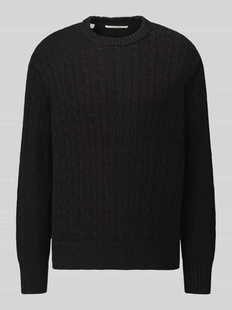 Selected Pullover mit Zopfstrickstruktur