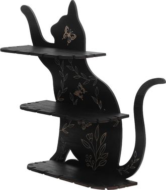 NUOBESTY Boho Wandregal in Katzenform Kristallhalter und Aufbewahrungsl&ouml;sung f&uuml;r Kleine Dekorationen Handgefertigt Geeignet f&uuml;r Wohnzimmer und B&uuml;ro