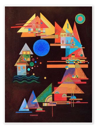 Posterlounge Spitzen im Bogen Poster von Wassily Kandinsky 50 x 70 cm Braun Wandbilder Wanddeko