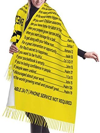 Generic Num&eacute;ros DUrgence Jaunes Disponibles, Versets Religieux, Ch&acirc;les En Mousseline &Agrave; Pompons Foulards Classique Echarpe Cadeau &Eacute;l&eacute;gant Glands Foulard