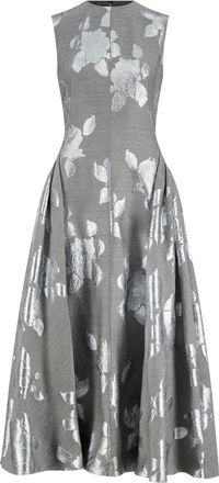 Lela Rose robe mi-longue Coupe à fleurs - Gris