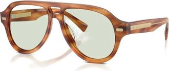Brunello Cucinelli Homme, Accessoires, Brun, Taille: 57 MM Aviator Lunettes de soleil
