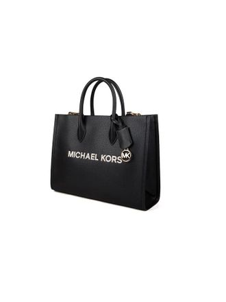 Michael Kors Womens Tote Black Leather Tote-bags