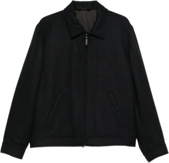 Brioni Homme, Vestes, Noir, Taille: M Veste zipp&eacute;e &agrave; col classique