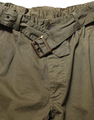 Dolce & Gabbana Womens Cargo Pants Green Cotton Acetate Elastane