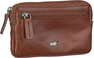 Braun Büffel RFID Schlüsseletui aus echtem Leder Country - Schlüsseltasche mit Reißverschluss - Braun