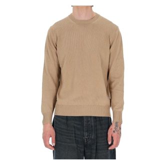 Drumohr Feinstrick-Rundhals-Pullover - - Knitwear - Herren - Braun - M
