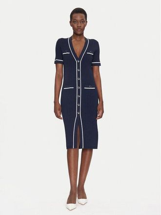 Luisa Spagnoli Strickkleid Candelotto 100004 Dunkelblau Slim Fit