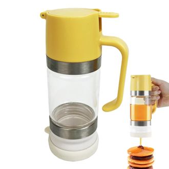 Generico Honigglas aus transparentem Glas, tropffreier Honigspender, 230 ml, Honighalter mit Griff, Kaffeesirup-Spender für Einweihungen, Honigspender, ohne Tr